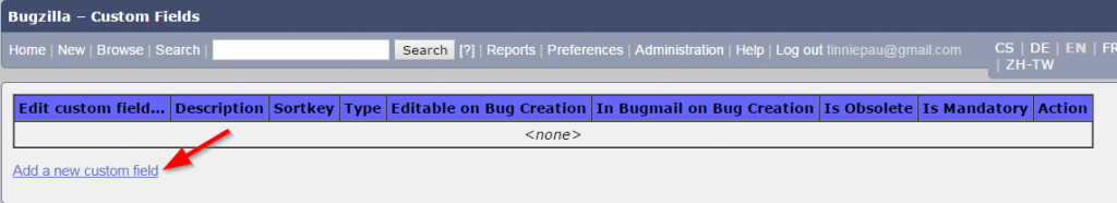 Bugzilla: Add a Custom Field – devZing Knowledge Base