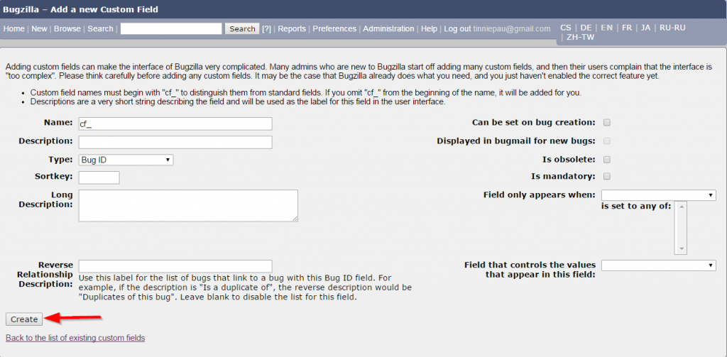 Bugzilla Add A Custom Field Devzing Knowledge Base